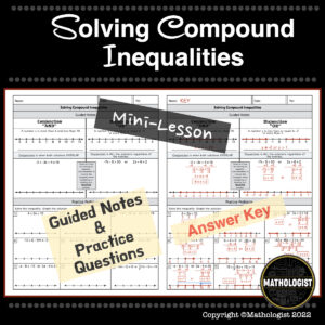 Solving Compound Inequalities (AND and OR) Guided Notes and Practice ...