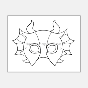 Dragon Paper Mask Printable Fairytale Animal Coloring Craft Activity ...