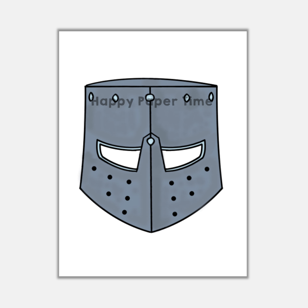 Knight Paper Mask Printable Medieval Craft Activity Costume | Made By ...
