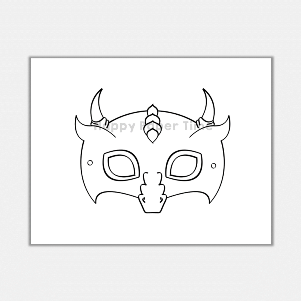 Monster Paper Mask Printable Fairytale Coloring Craft Activity Costume ...