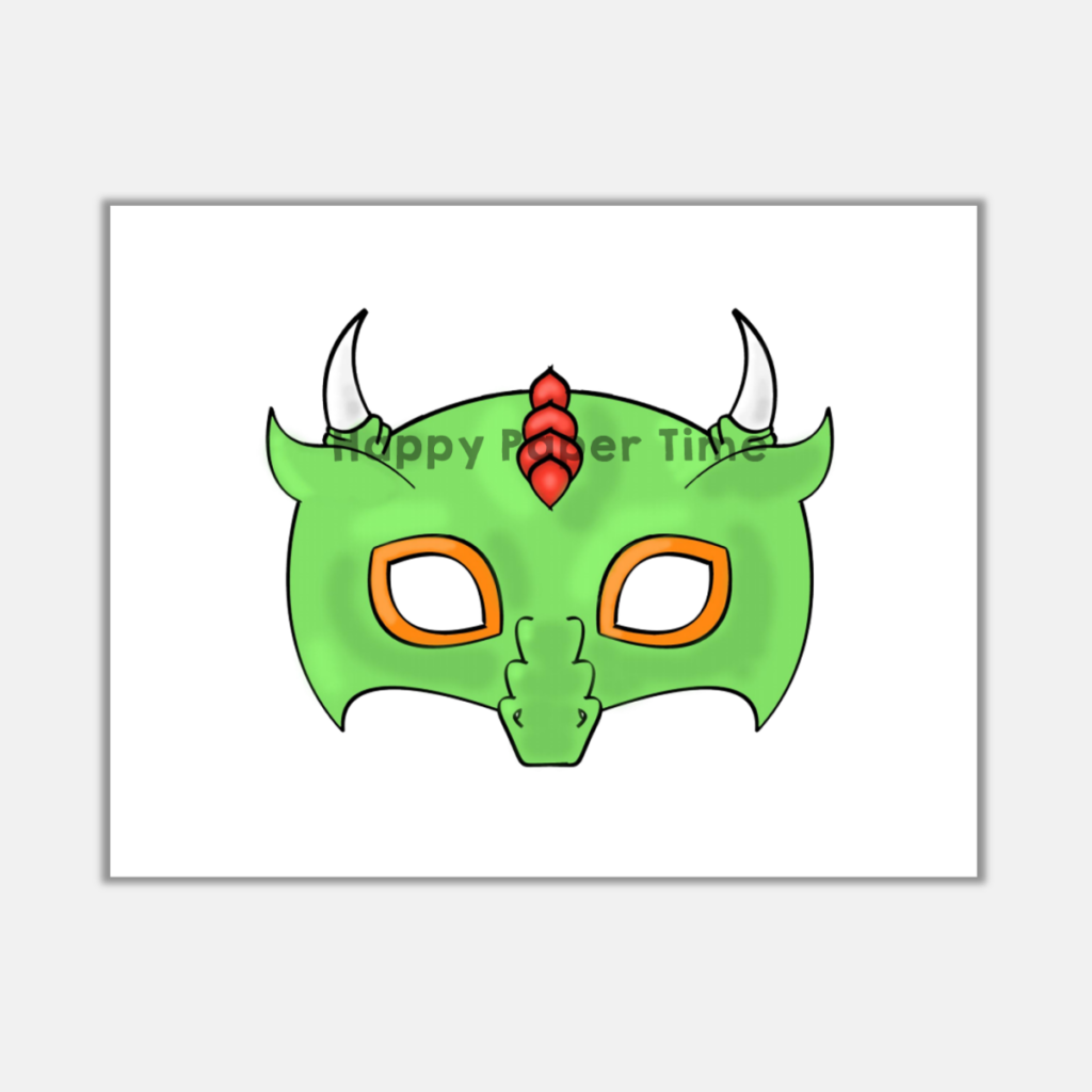 Monster Paper Mask Printable Fairytale Coloring Craft Activity Costume ...