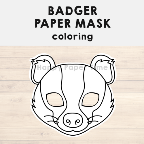 Woodland Animal Paper Masks Printable Forest Coloring Craft Activity ...