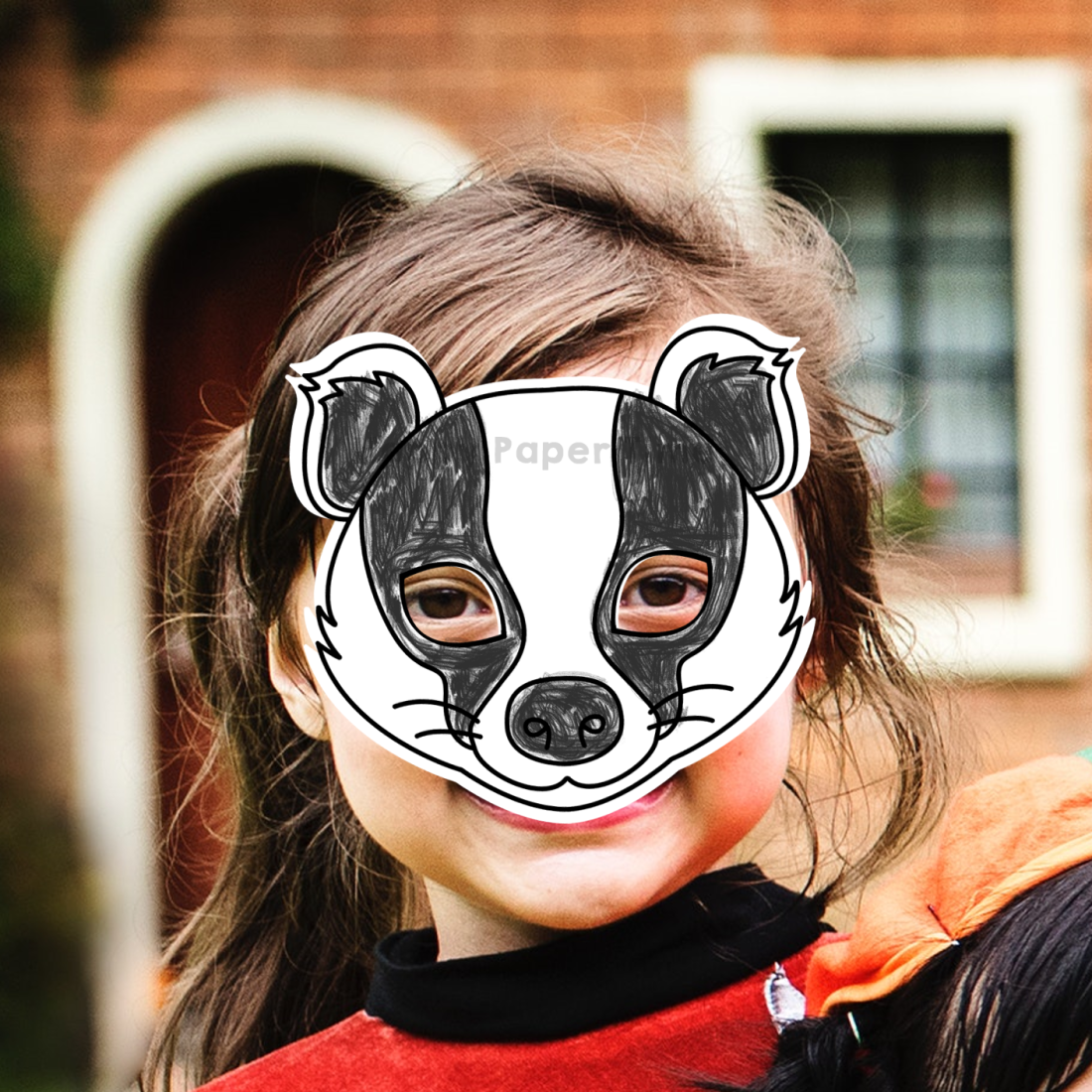 Badger Paper Mask Printable Woodland Forest Animal Coloring Craft ...