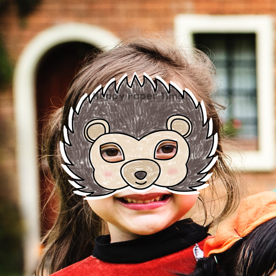 Hedgehog Paper Mask Printable Woodland Forest Animal Coloring Craft ...