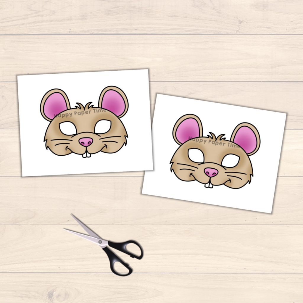 Mouse Paper Mask Printable Woodland Forest Animal Costume Craft ...