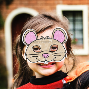 Mouse Paper Mask Printable Woodland Forest Animal Coloring Craft ...