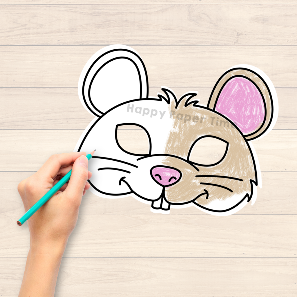 Woodland Animal Paper Masks Printable Forest Coloring Craft Activity ...