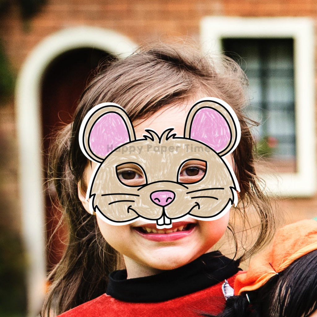 Woodland Animal Paper Masks Printable Forest Coloring Craft Activity ...