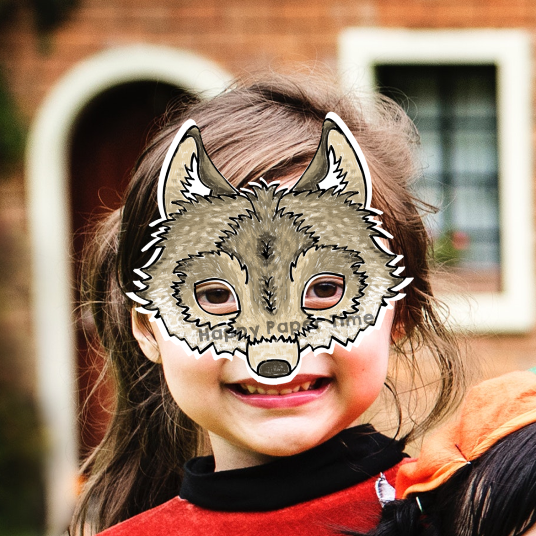 Wolf Paper Mask Printable Woodland Forest Animal Coloring Craft ...