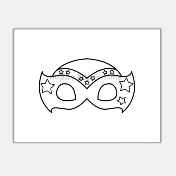 Superhero Paper Mask Printable hero Coloring Craft Activity Costume ...