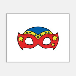 Superhero Paper Mask Printable hero Craft Activity Costume Template 1 ...