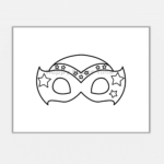 Superhero Paper Mask Printable hero Coloring Craft Activity Costume ...