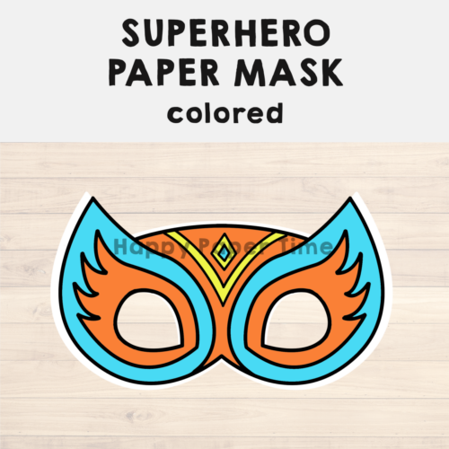 Superhero Paper Mask Printable hero Craft Activity Costume Template 2 ...