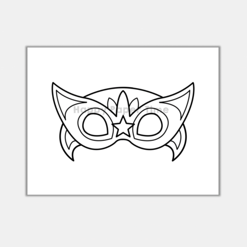 Superhero Paper Mask Printable hero Coloring Craft Activity Costume ...