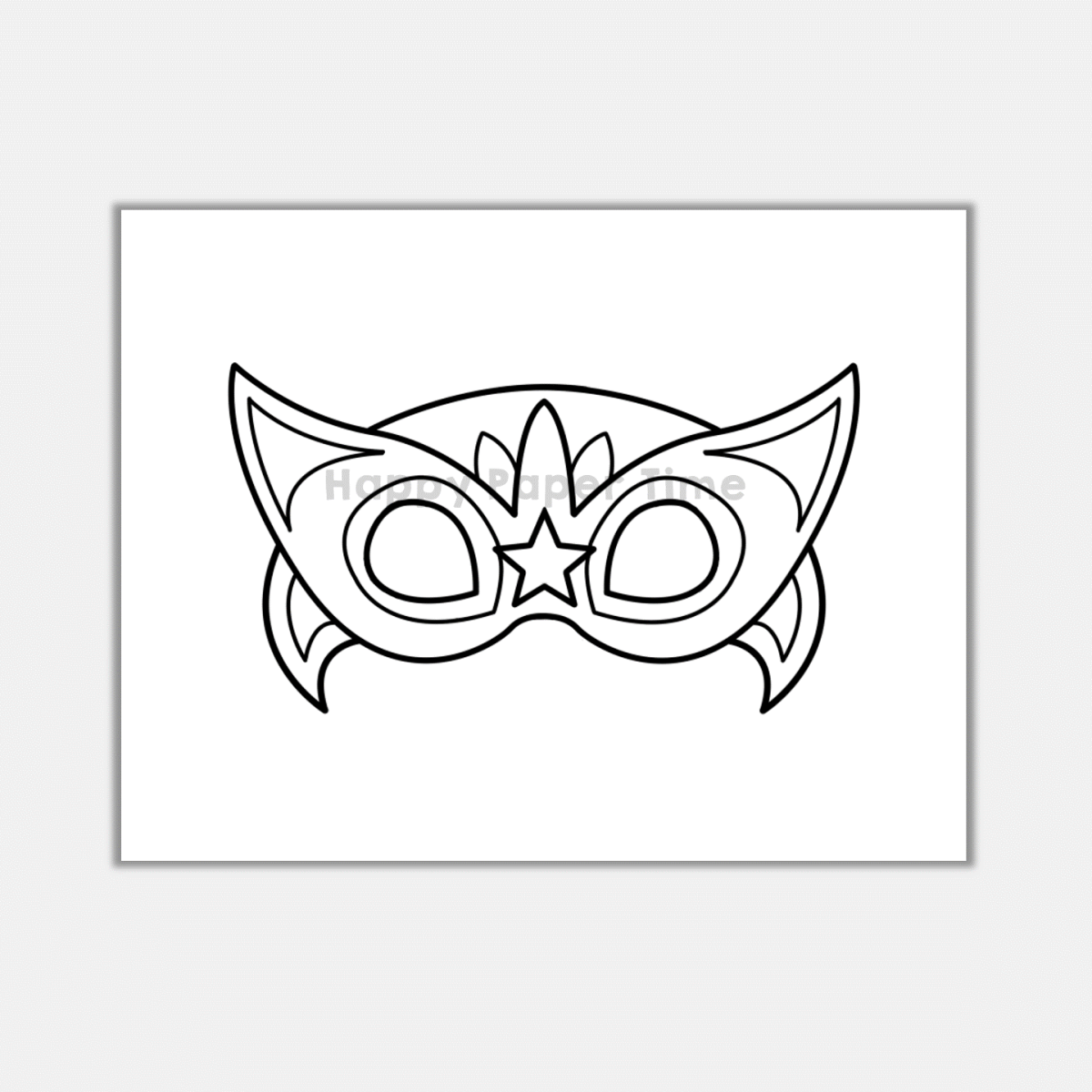 Superhero Paper Mask Printable hero Coloring Craft Activity Costume ...