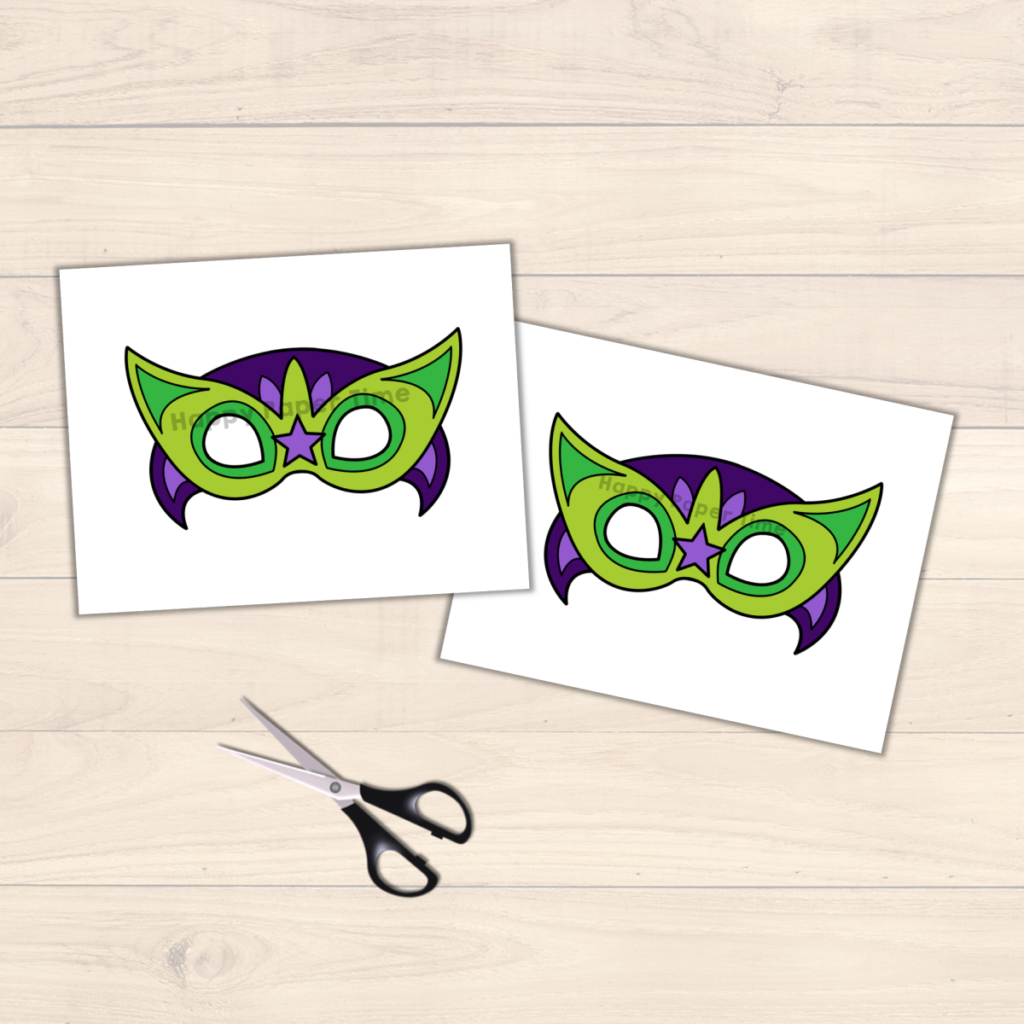 Superhero Paper Mask Printable hero Craft Activity Costume Template 3 ...