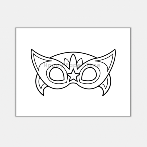 Superhero Paper Mask Printable hero Coloring Craft Activity Costume ...