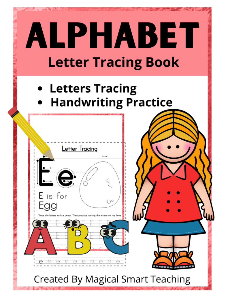 Kindergarten & First Grade Alphabet Letters A-Z Worksheet | Handwriting ...