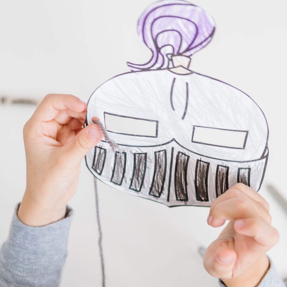 Knight Paper Masks Printable Medieval Coloring Craft Activity Costume 1 ...