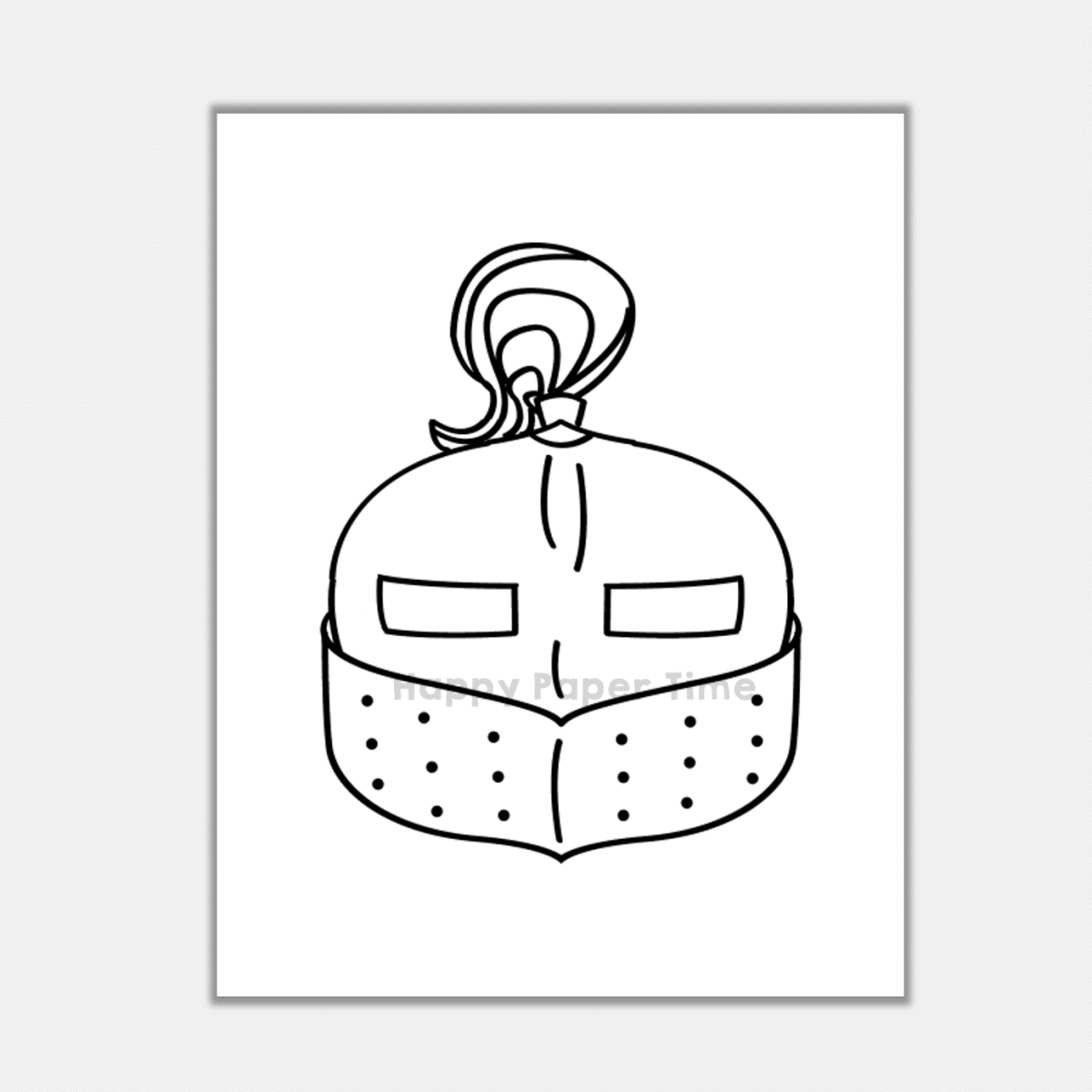 Knight Paper Mask Printable Medieval Coloring Craft Activity Costume 2 ...