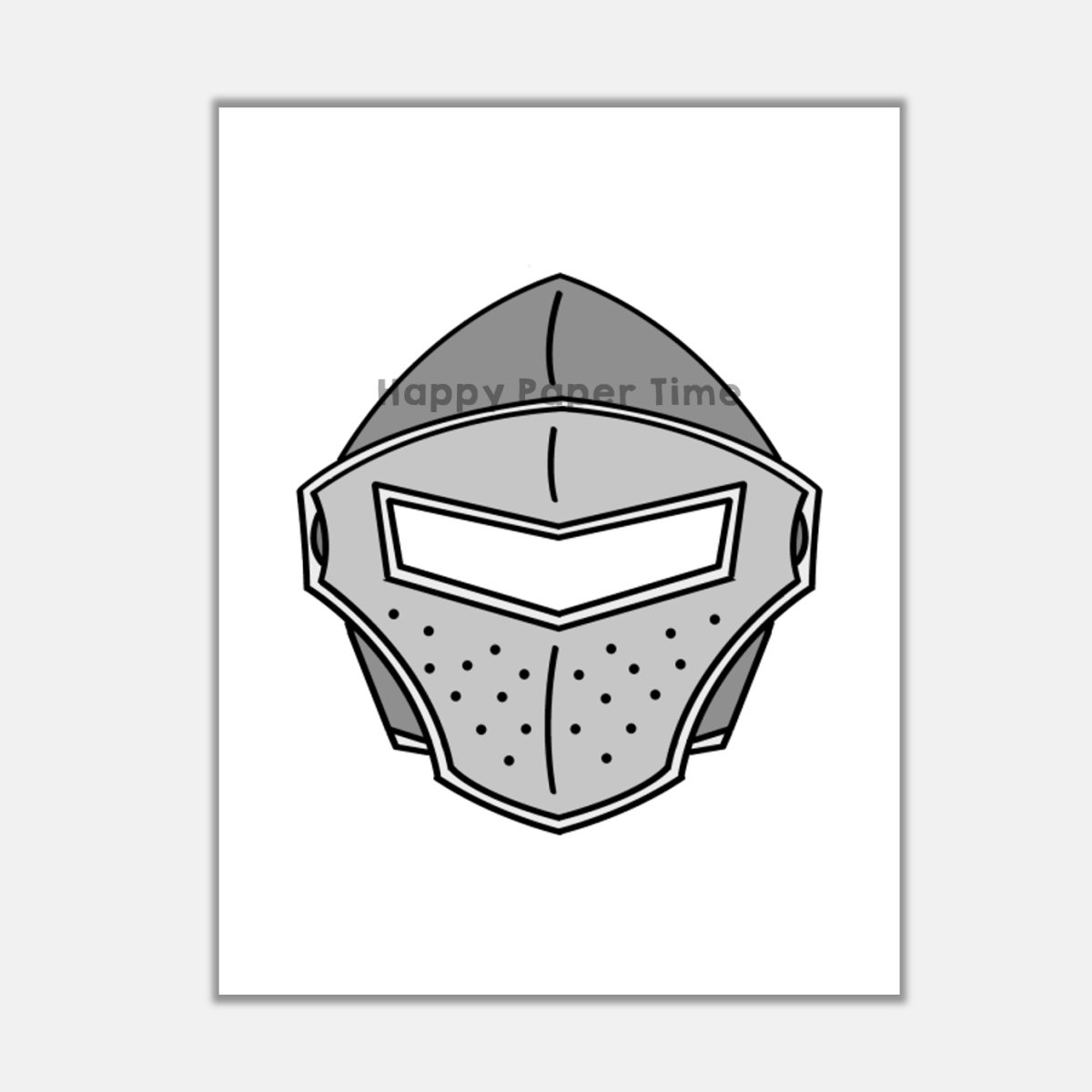Knight Paper Mask Printable Medieval Craft Activity Costume 4 | Made By ...