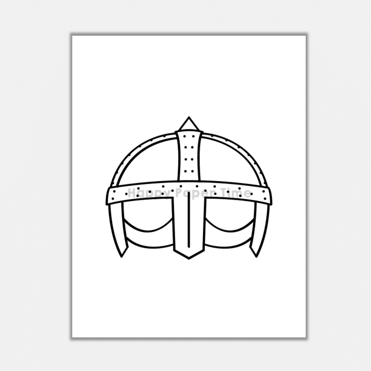 Knight Paper Mask Printable Medieval Coloring Craft Activity Costume 5 ...