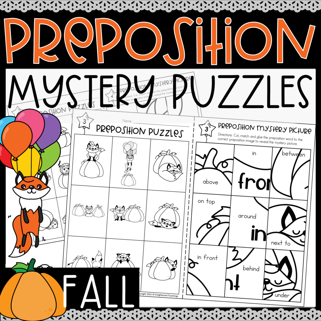 Fall Preposition Worksheets and Activities BUNDLE | Made By Teachers