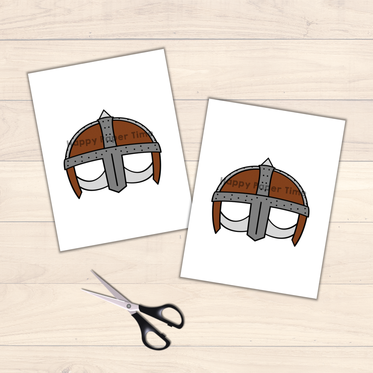 Knight Paper Mask Printable Medieval Craft Activity Costume 5 | Made By ...