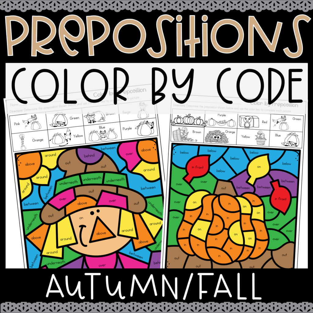 Fall Preposition Worksheets and Activities BUNDLE - Made By Teachers