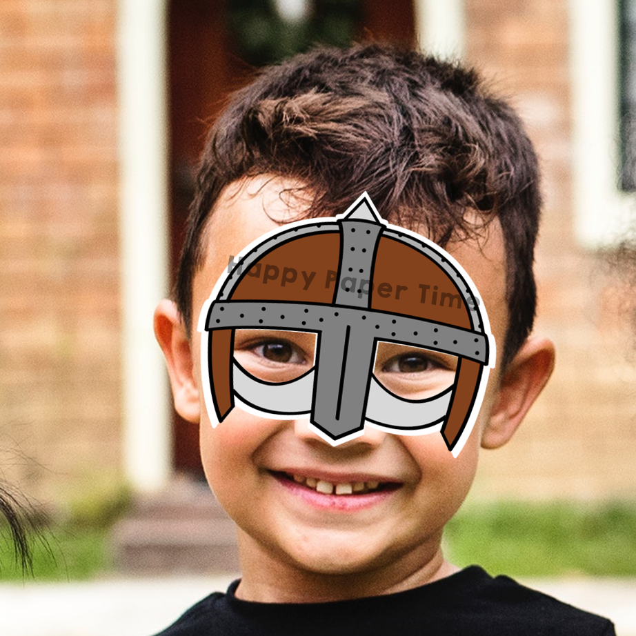 Knight Paper Mask Printable Medieval Craft Activity Costume 5 | Made By ...