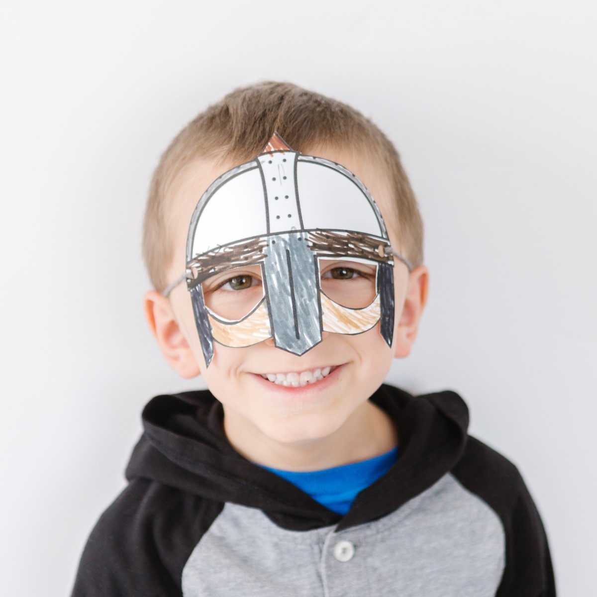 Knight Paper Masks Printable Medieval Coloring Craft Activity Costume 5 ...