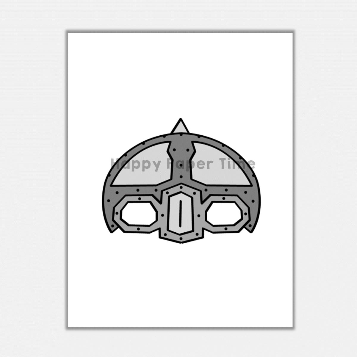 Knight Paper Mask Printable Medieval Craft Activity Costume 6 | Made By ...