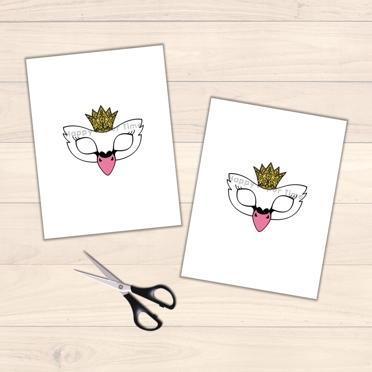 Swan Princess Paper Mask Printable Play Craft Activity Costume | Made ...
