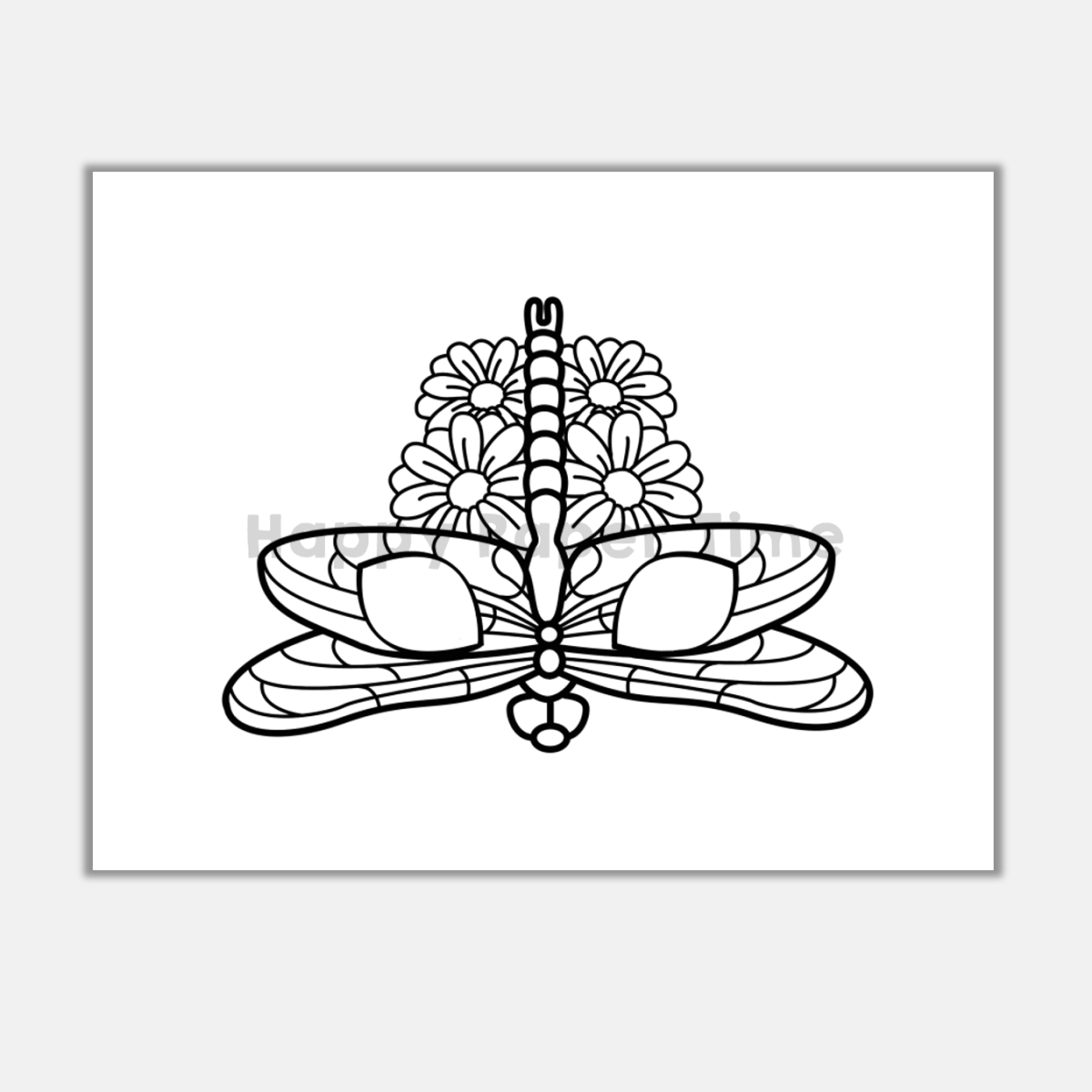 Dragonfly Paper Masks Printable Insect Animal Coloring Craft Activity ...