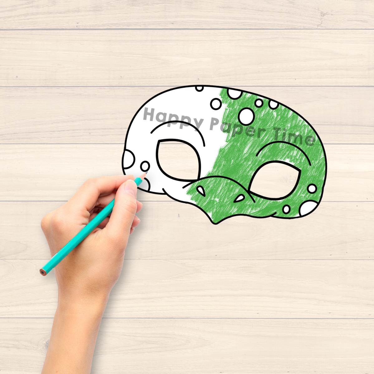Turtle Paper Mask Printable Pond Animal Reptile Coloring Craft Activity ...