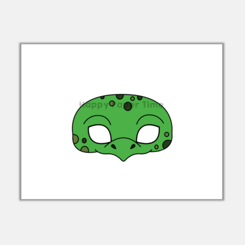 Turtle Paper Mask Printable Pond Animal Reptile Craft Activity Costume ...