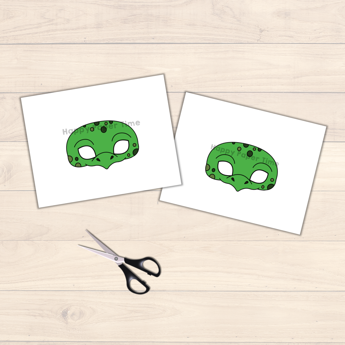 Turtle Paper Mask Printable Pond Animal Reptile Craft Activity Costume ...