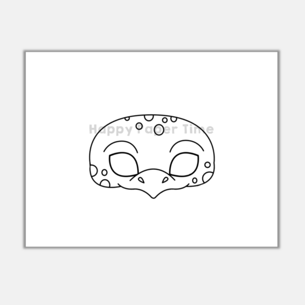 Turtle Paper Mask Printable Pond Animal Reptile Coloring Craft Activity ...