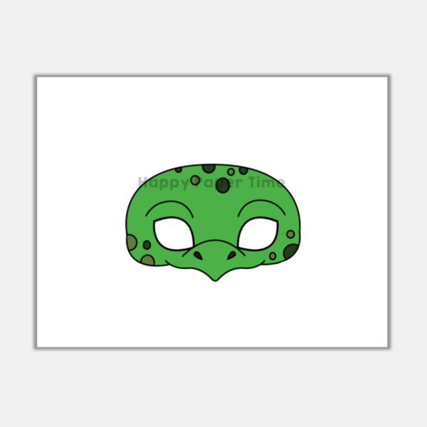 Turtle Paper Mask Printable Pond Animal Reptile Coloring Craft Activity ...