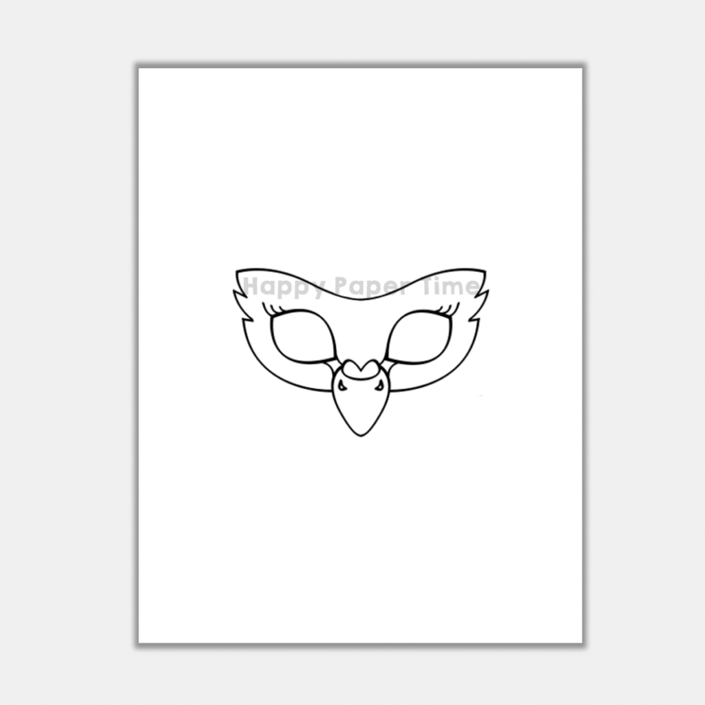 Swan Paper Mask Printable Pond Animal Bird Coloring Craft Activity ...