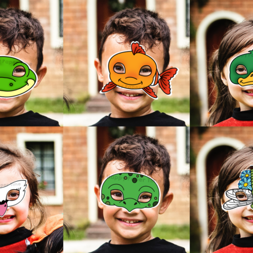 Pond Animals Paper Mask Printable Craft Activity Costume Template ...