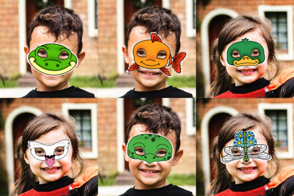 Pond Animals Paper Mask Printable Craft Activity Costume Template ...