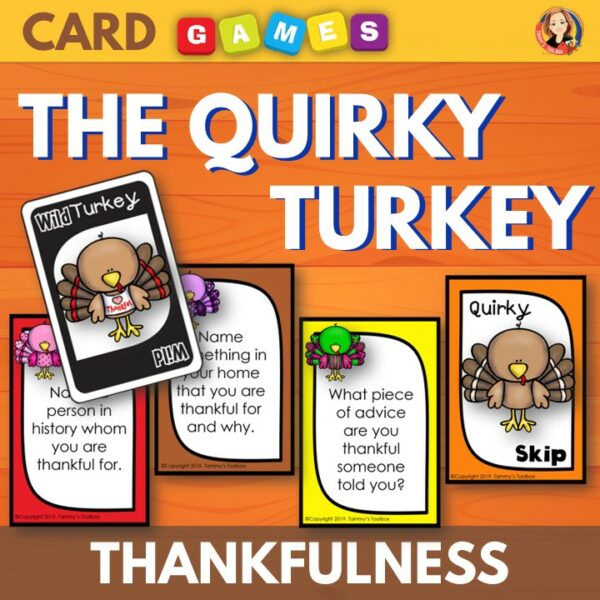 Thanksgiving Turkey Card Game with Editable Writing Prompts | Made By ...