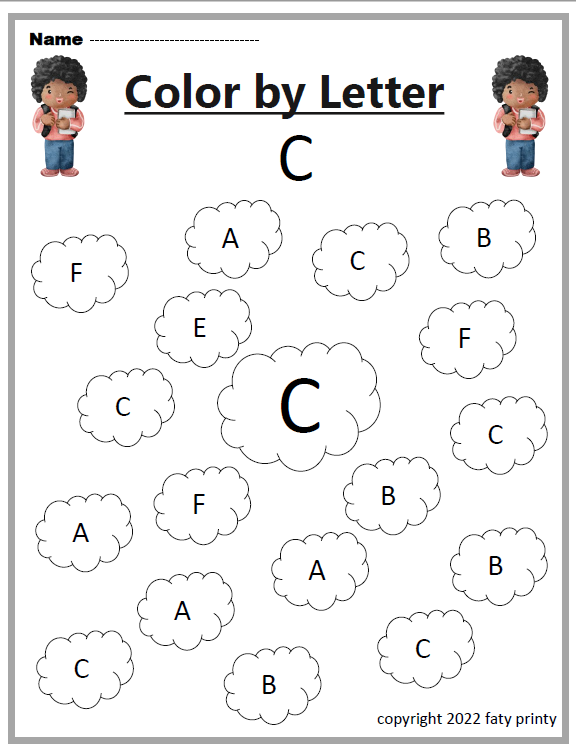 Color by Letters worksheets a to z 26 pages | Made By Teachers