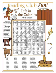 Life in the Colonies (American History) Printable Word Search Puzzle ...