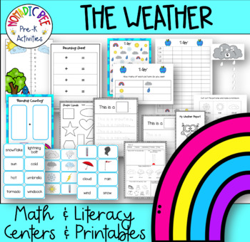 Weather Themed Math & Literacy Centers and Printables - Made By Teachers