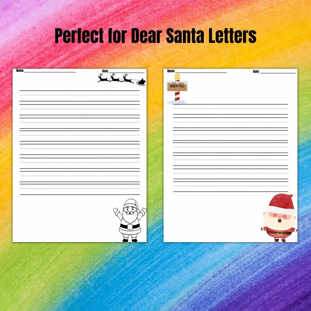 Christmas Holiday Writing Paper perfect for Bulletin Boards and Dear ...
