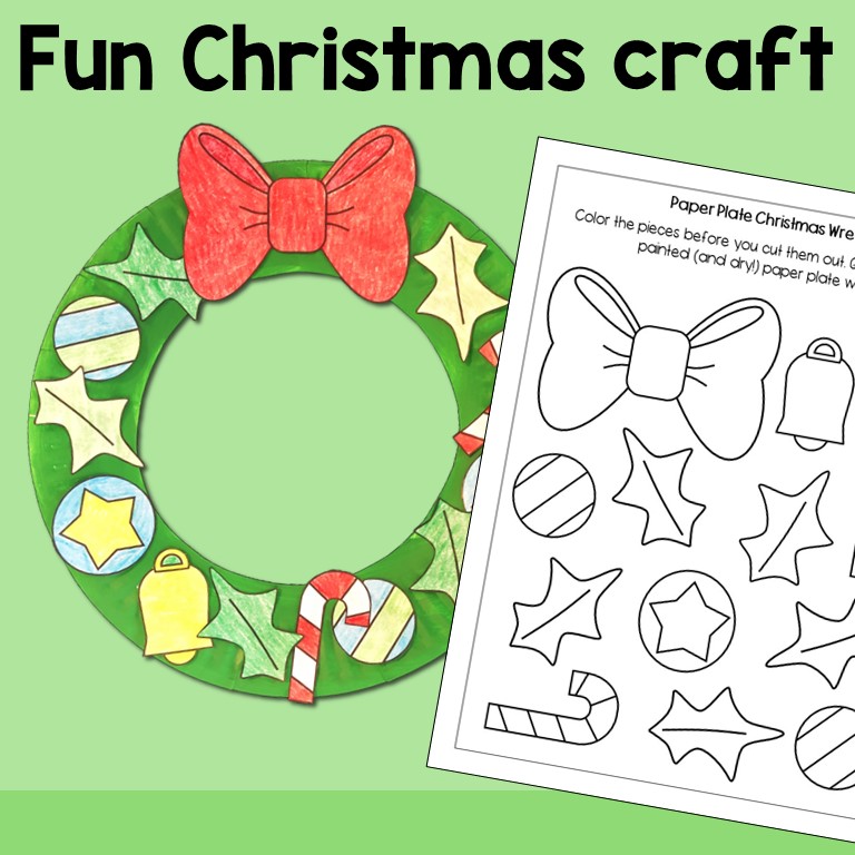 Christmas Wreath Paper Plate Craft | December Activity | Made By Teachers