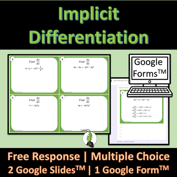 Implicit Differentiation Task Cards Google Slides | Made By Teachers