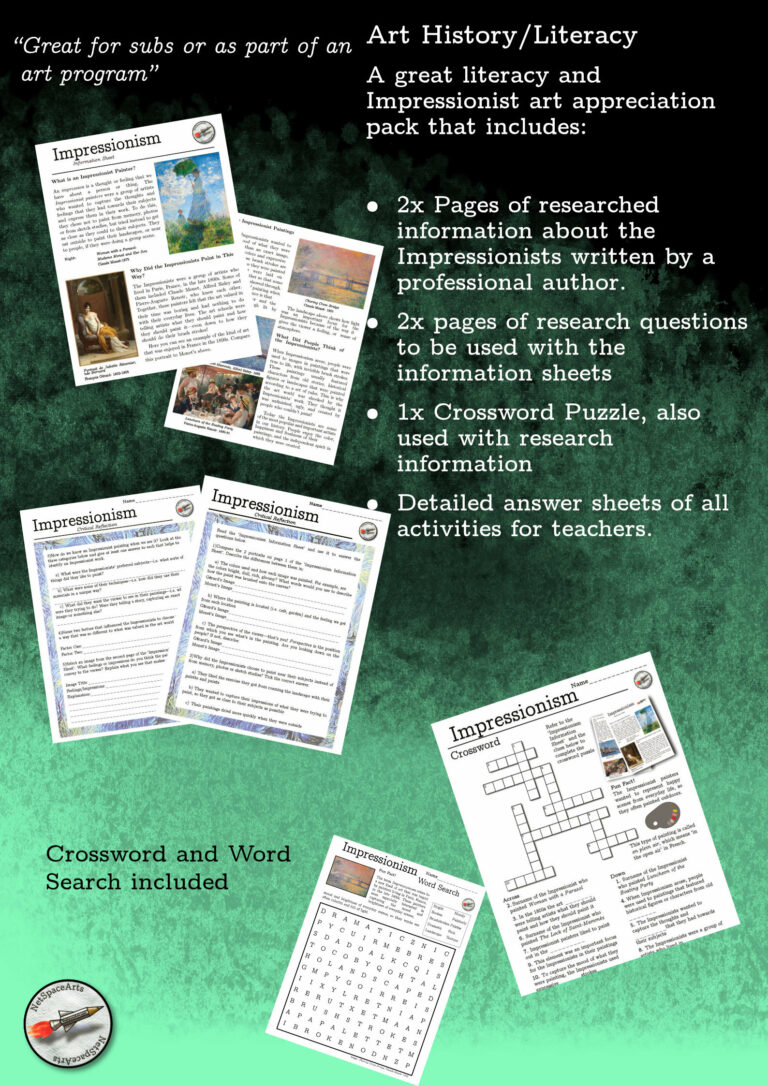 Impressionism - Art History Lesson - Fillable Printable Questions ...
